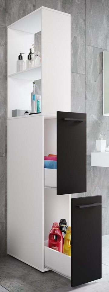 Vcm Hochschrank Holz Badmöbel Nischenschrank Schublade Sadilo Xl 1 St
